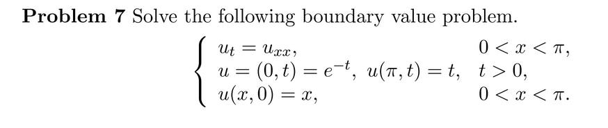 Solved Problem 7 Solve the following boundary value problem. | Chegg.com