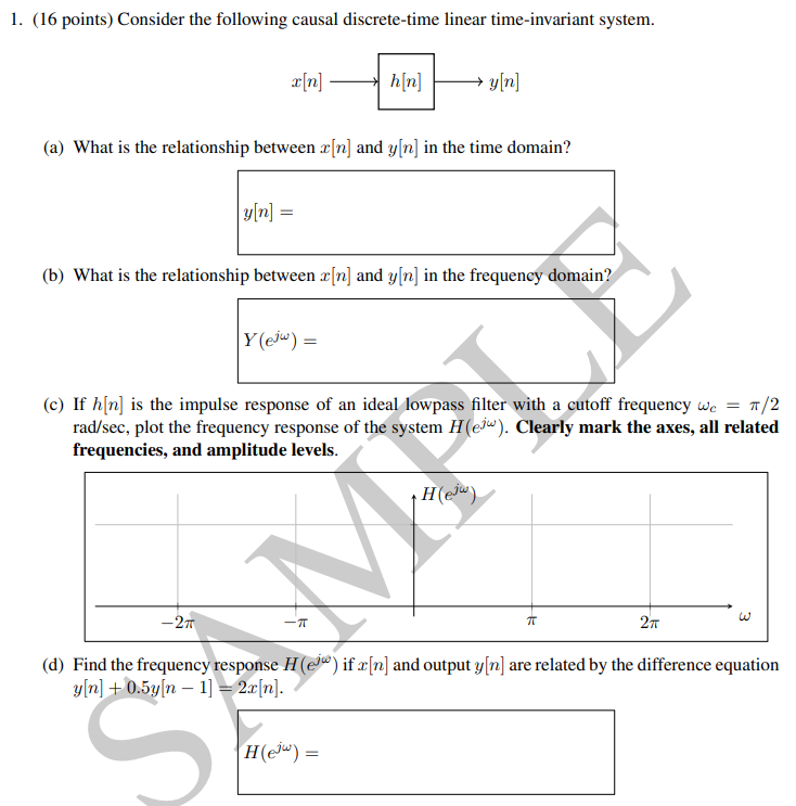 (16 points) Consider the following causal | Chegg.com (16 points) Consider the following causal | Chegg.com