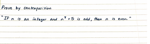 Solved Prove by contraposition n is an integer and n' 15 is | Chegg.com