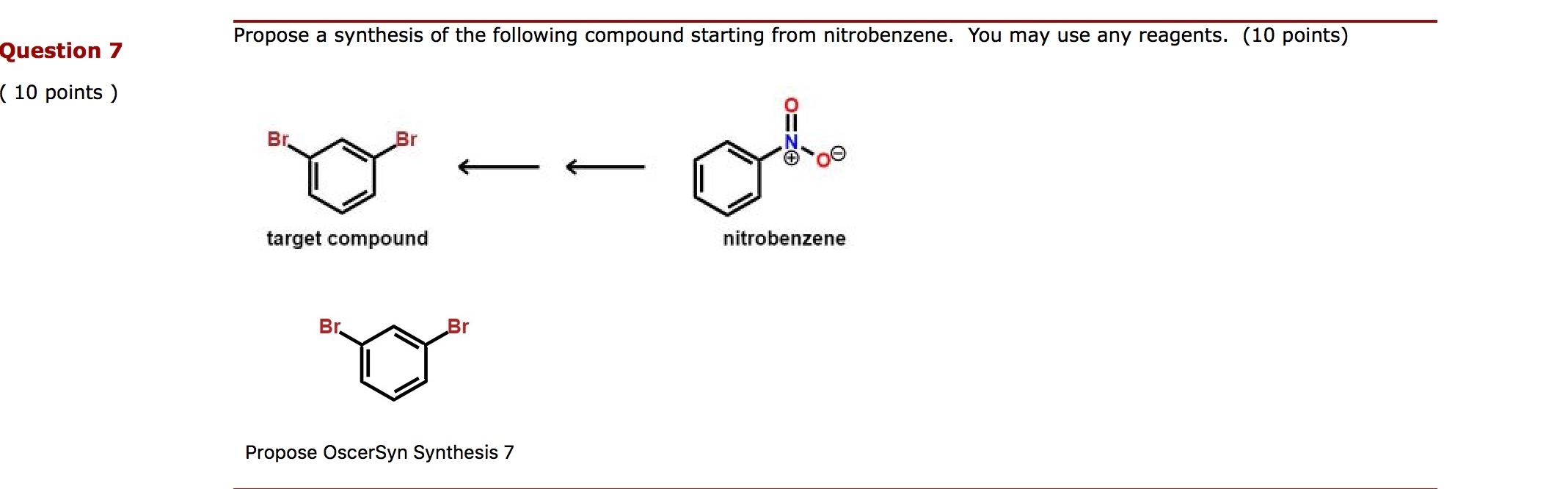 Solved Propose a synthesis of the following compound | Chegg.com
