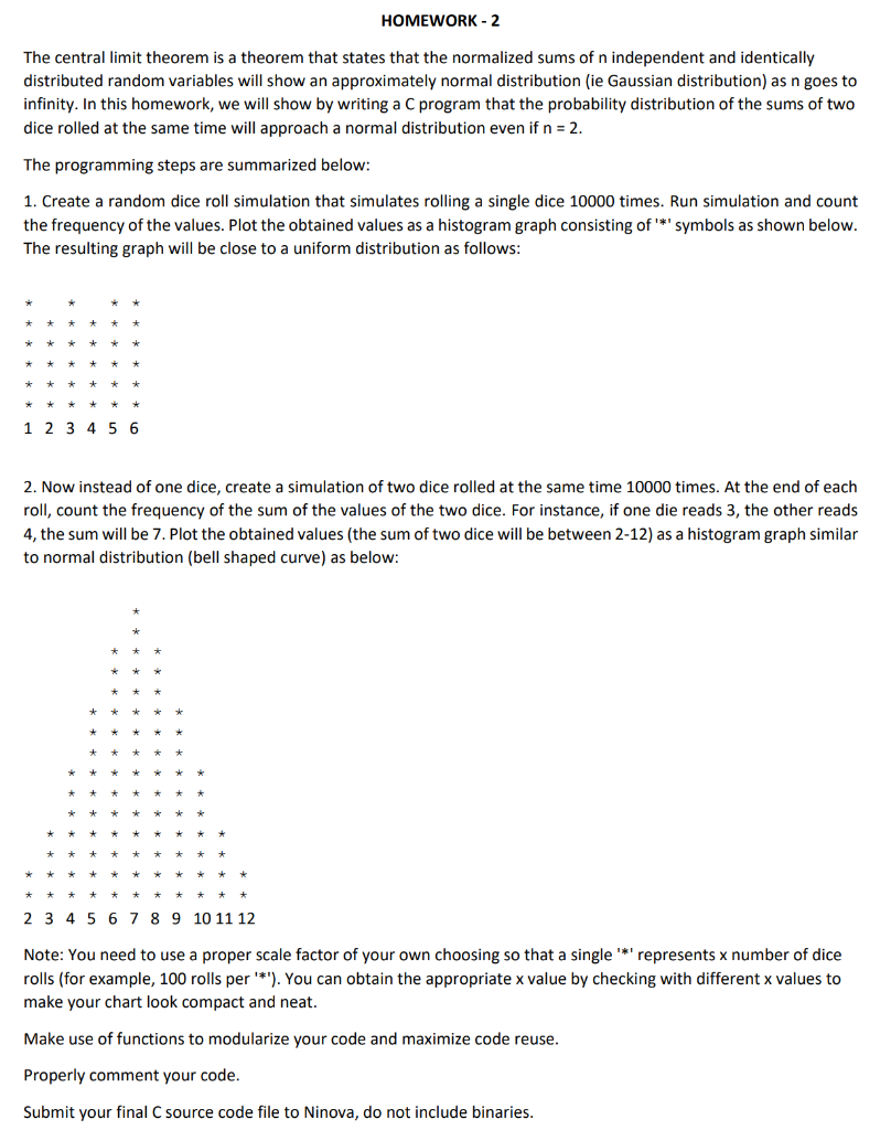 Solved HOMEWORK-2 The central limit theorem is a theorem | Chegg.com