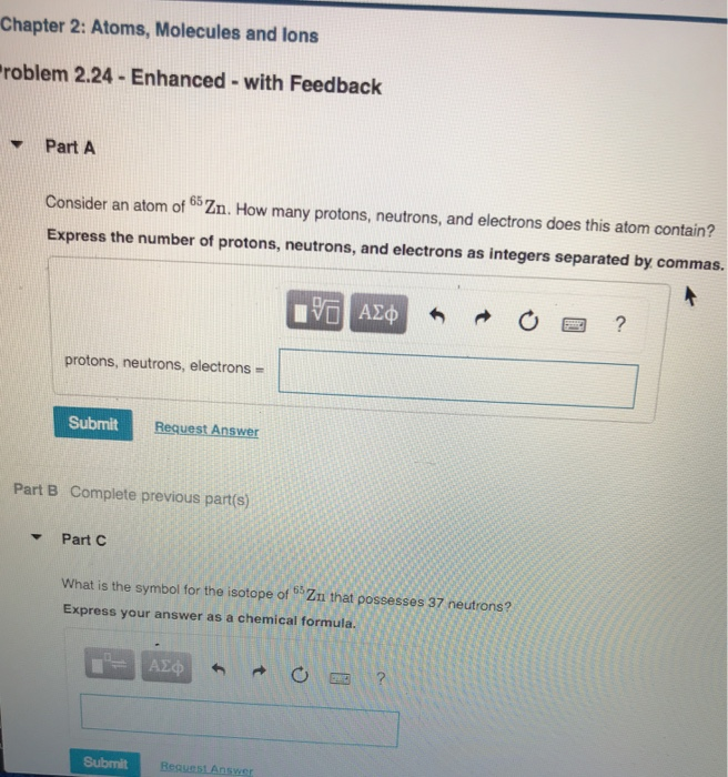 Solved Chapter 2: Atoms, Molecules and lons roblem 2.24 | Chegg.com
