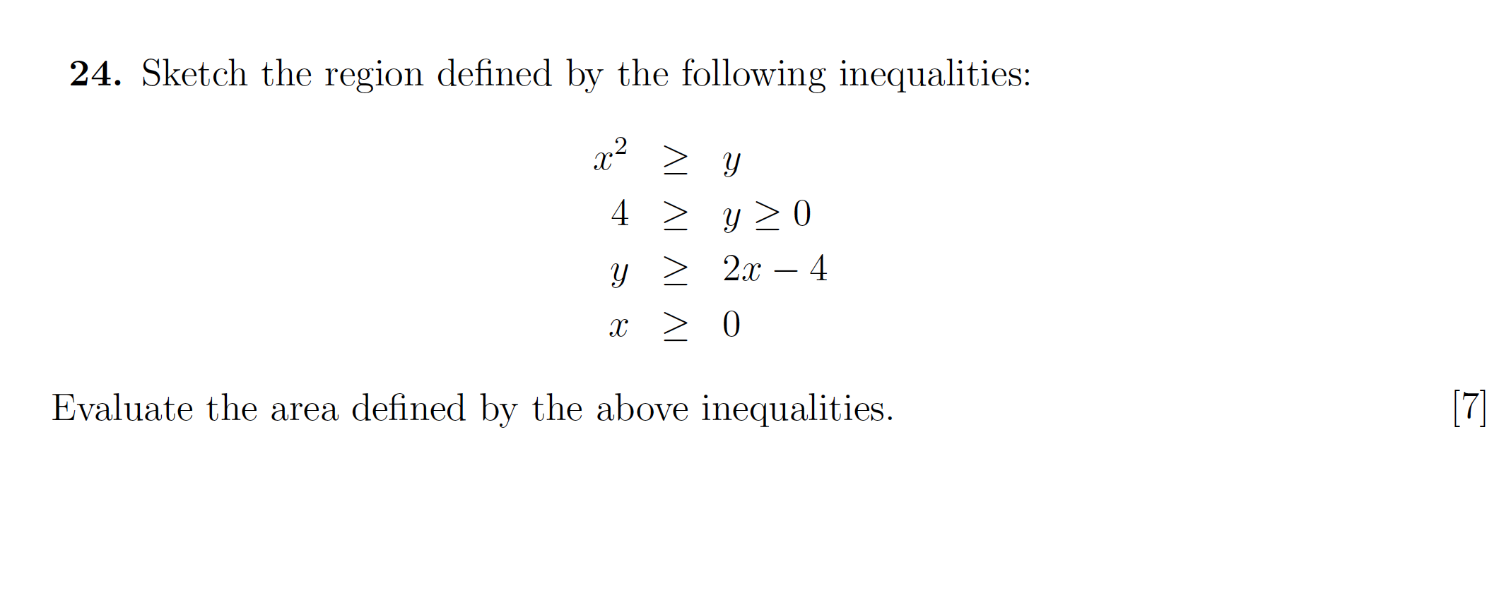 Solved 24. Sketch the region defined by the following | Chegg.com