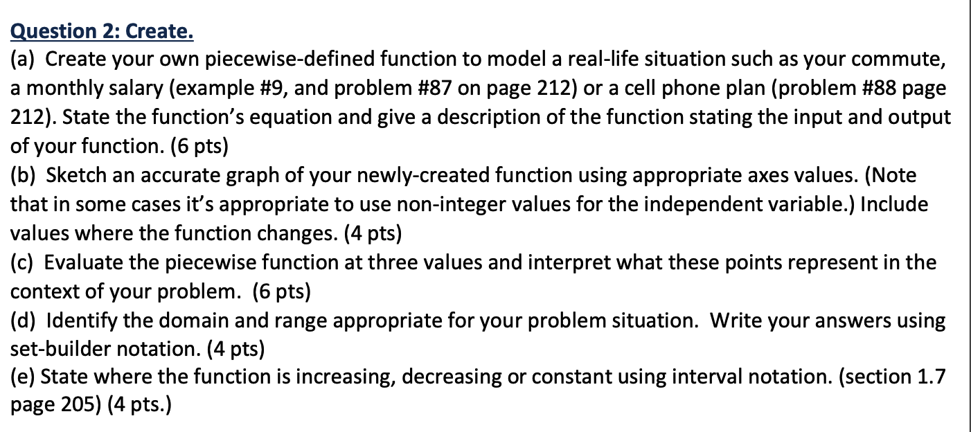 Solved Question 2: Create. (a) Create your own | Chegg.com