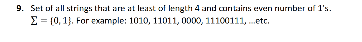 Solved MetaSet of all strings that are at least of length 4 | Chegg.com