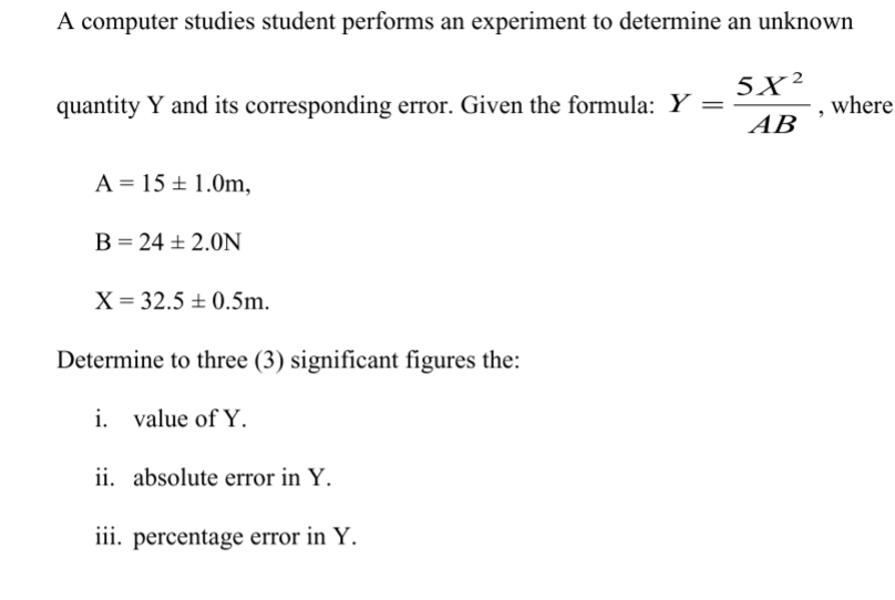 Solved A computer studies student performs an experiment to | Chegg.com
