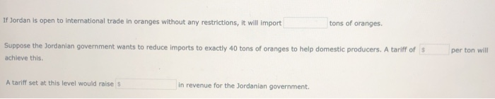 Solved If Jordan is open to international trade in oranges | Chegg.com