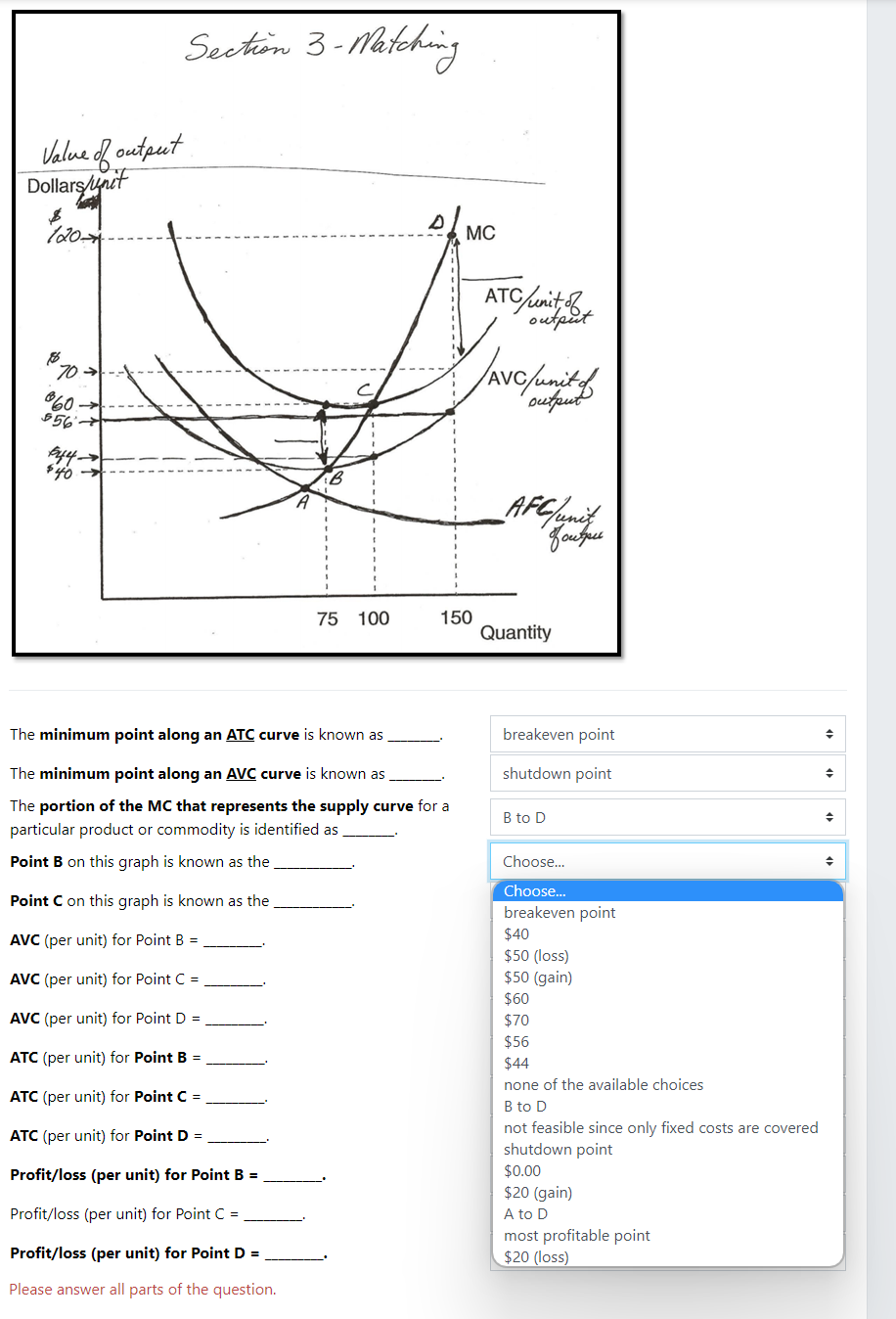 Solved Using the chart and the units provided do the | Chegg.com
