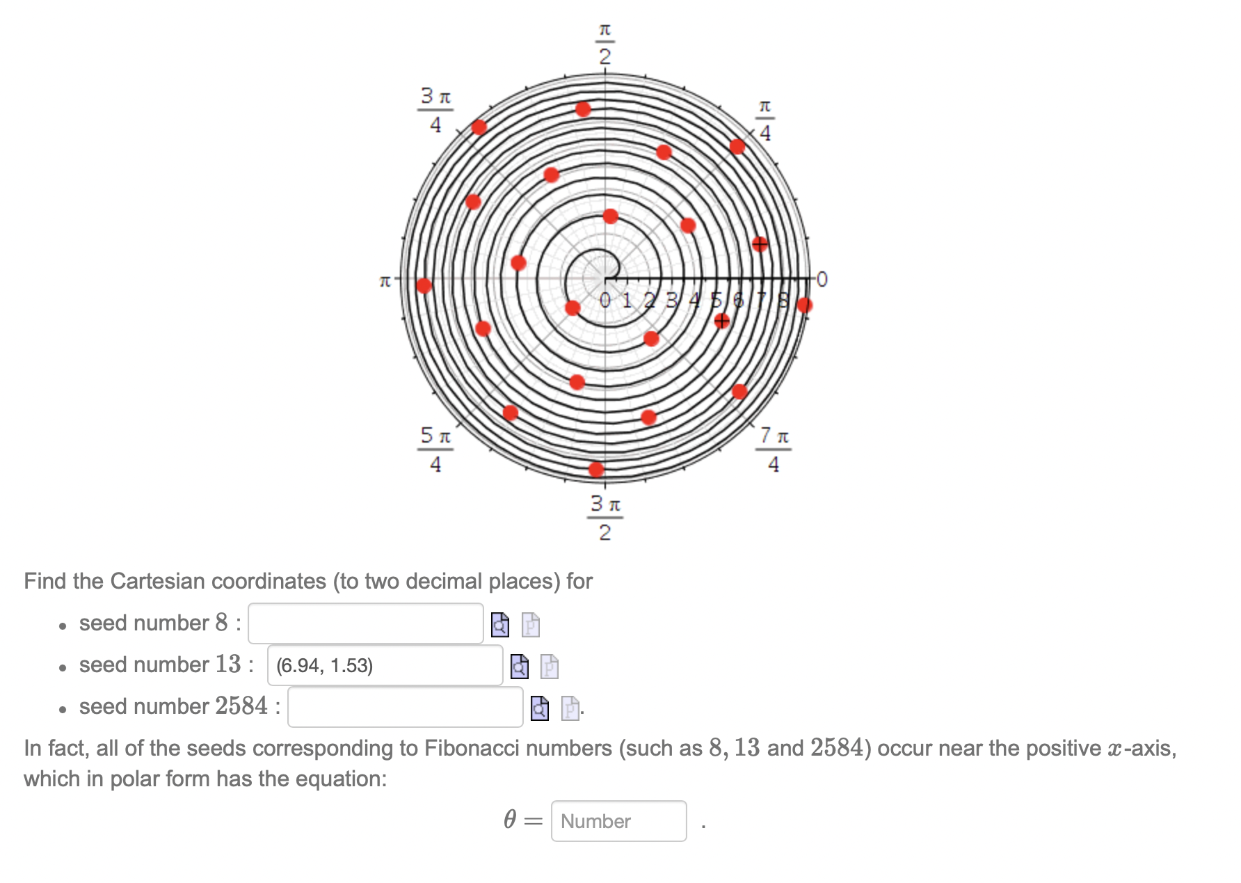 Solved Consider the spiral with polar equation r=aθˉ where a | Chegg.com