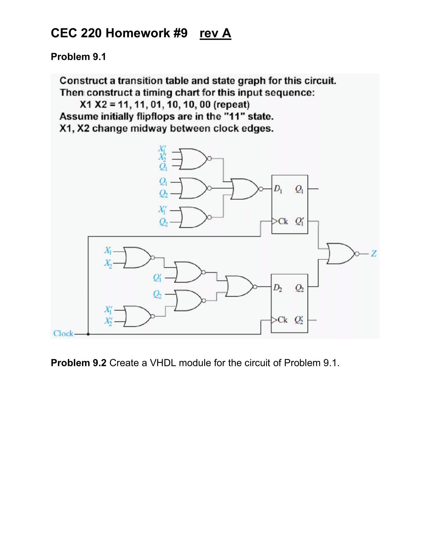 Construct a transition table and state graph for this | Chegg.com