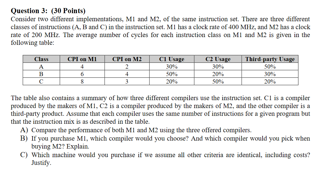 Solved Question 3: (30 Points) Consider two different | Chegg.com