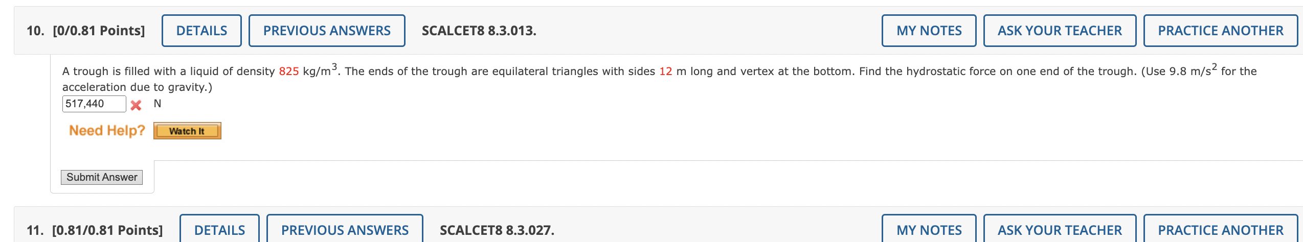 Solved acceleration due to gravity.) N | Chegg.com