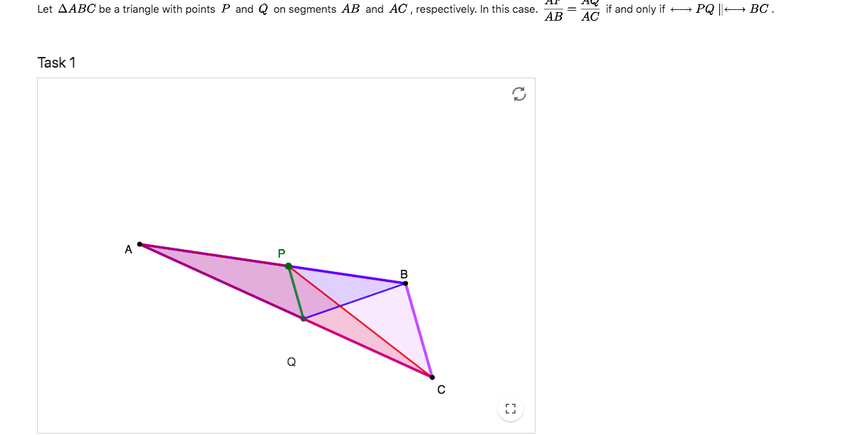 Solved Let ABC be a triangle with points P and Q on | Chegg.com