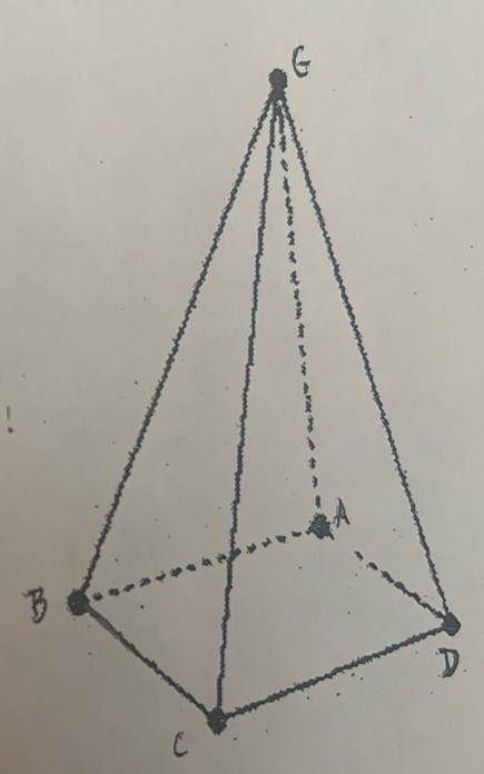 Solved Pyramid ABCDG is shown in the picture. | Chegg.com
