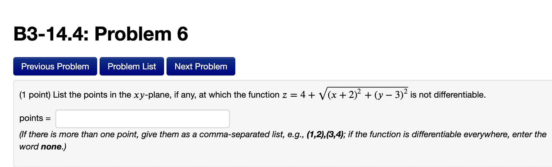 Solved B3-14.4: Problem 6 Previous Problem Problem List Next | Chegg.com