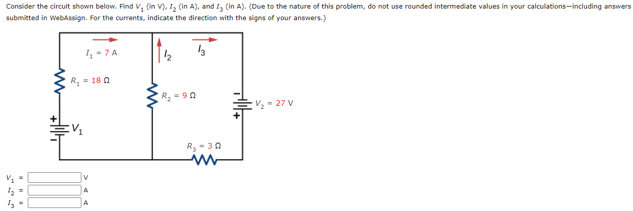 Solved submitted in WebAssign. For the currents, indicate | Chegg.com
