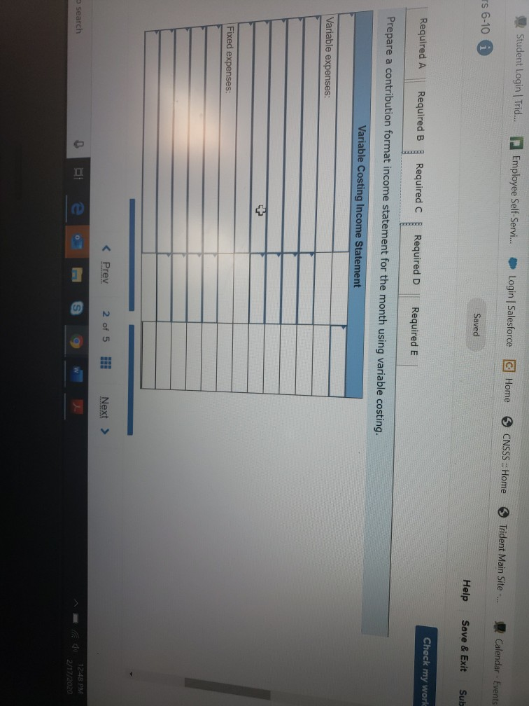 Solved rs 6-10 Saved Help Save & Exit Subm Check my work | Chegg.com