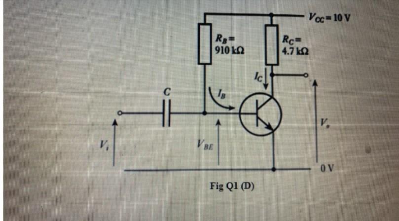 Solved Determine the quiescent collector current and the | Chegg.com