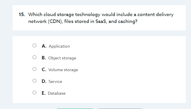 Solved Which cloud storage technology would include a | Chegg.com
