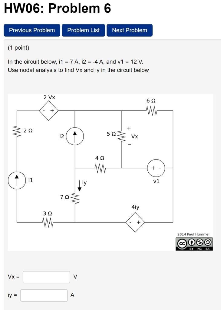 Solved HW06: Problem 6 Previous Problem Problem List Next | Chegg.com
