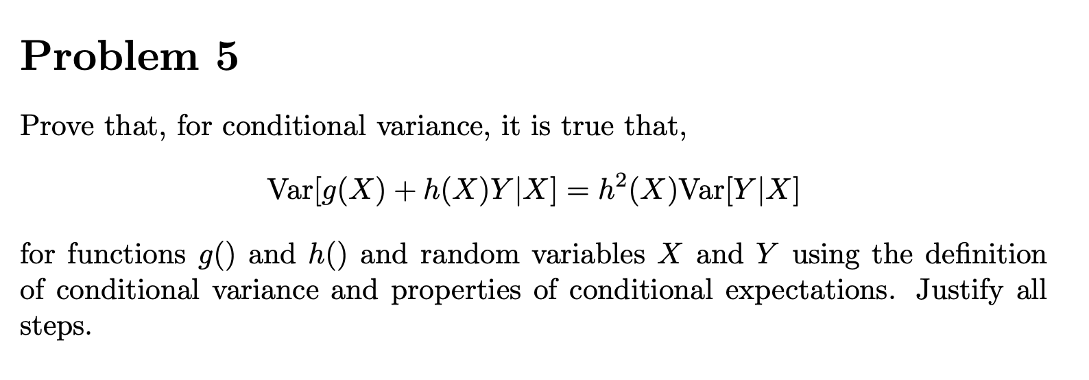 Prove That For Conditional Variance It Is True 