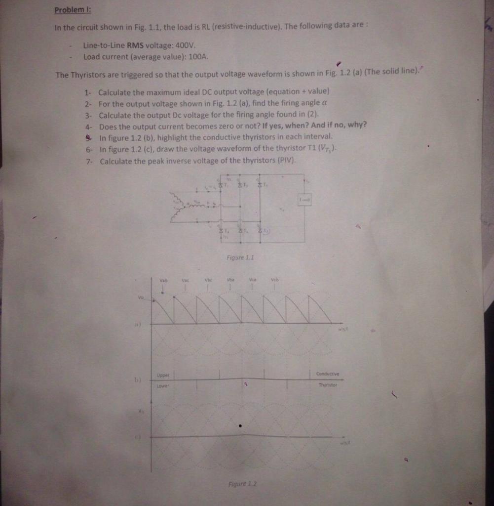 [Solved]: Problem I: In the circuit shown in Fig. 1.1, the