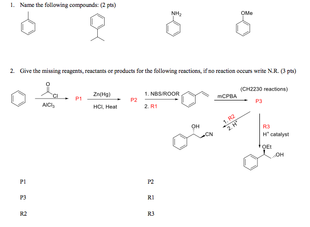 Solved 1. Name the following compounds: (2 pts) NH OMe 2. | Chegg.com