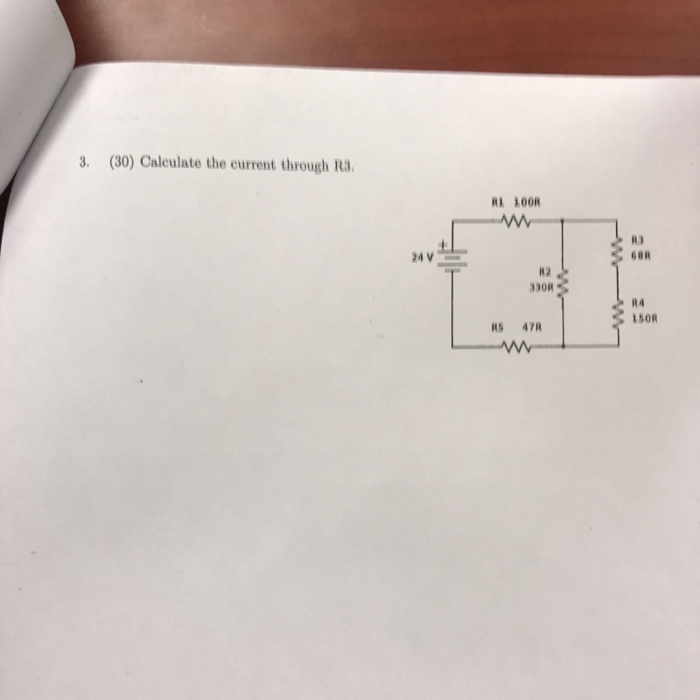 Solved Calculate the current through R3. | Chegg.com