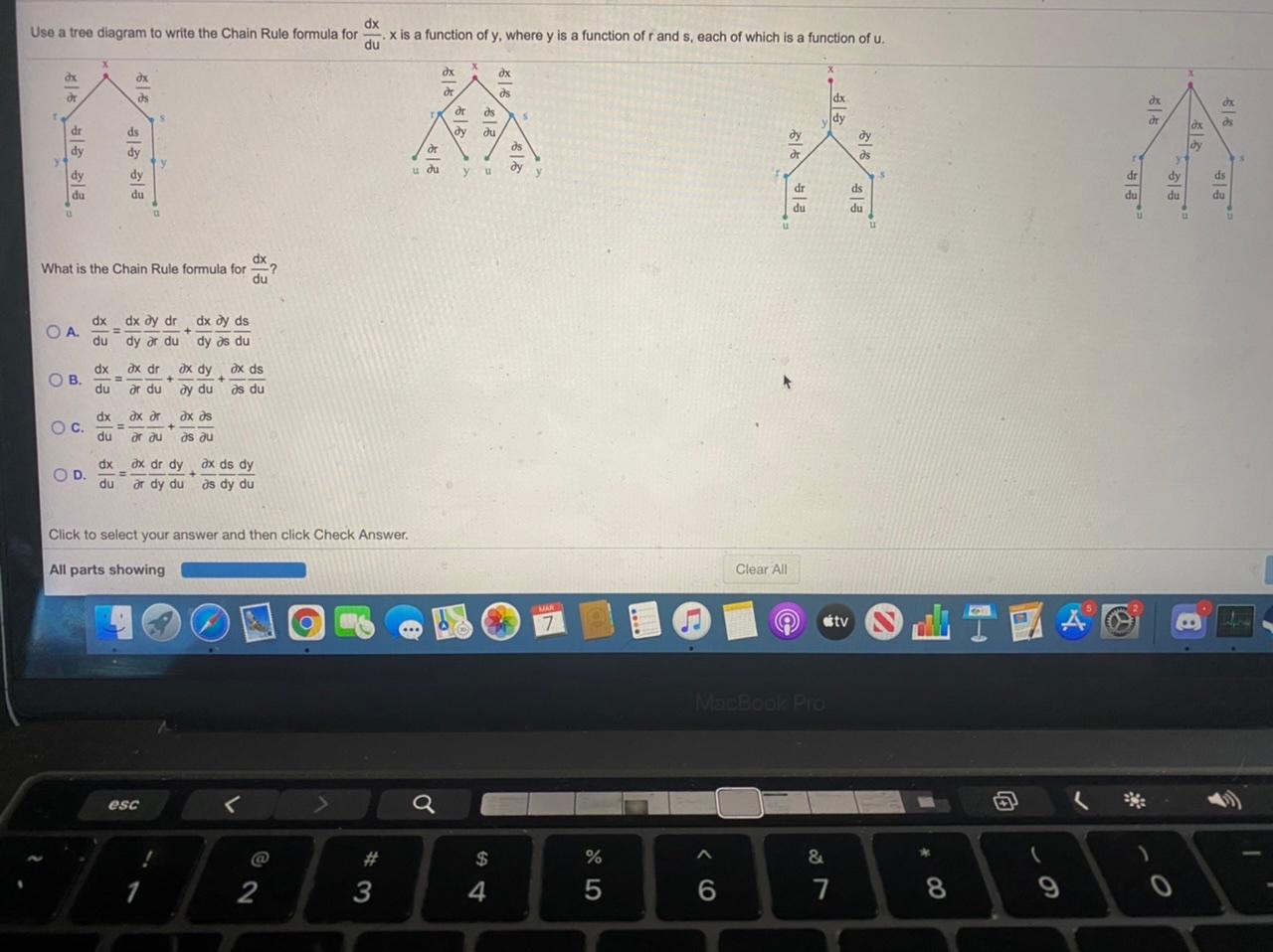 Solved dx Use a tree diagram to write the Chain Rule formula | Chegg.com