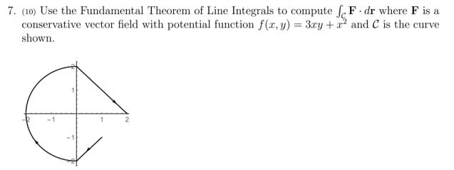 Solved 7. (10) Use the Fundamental Theorem of Line Integrals | Chegg.com