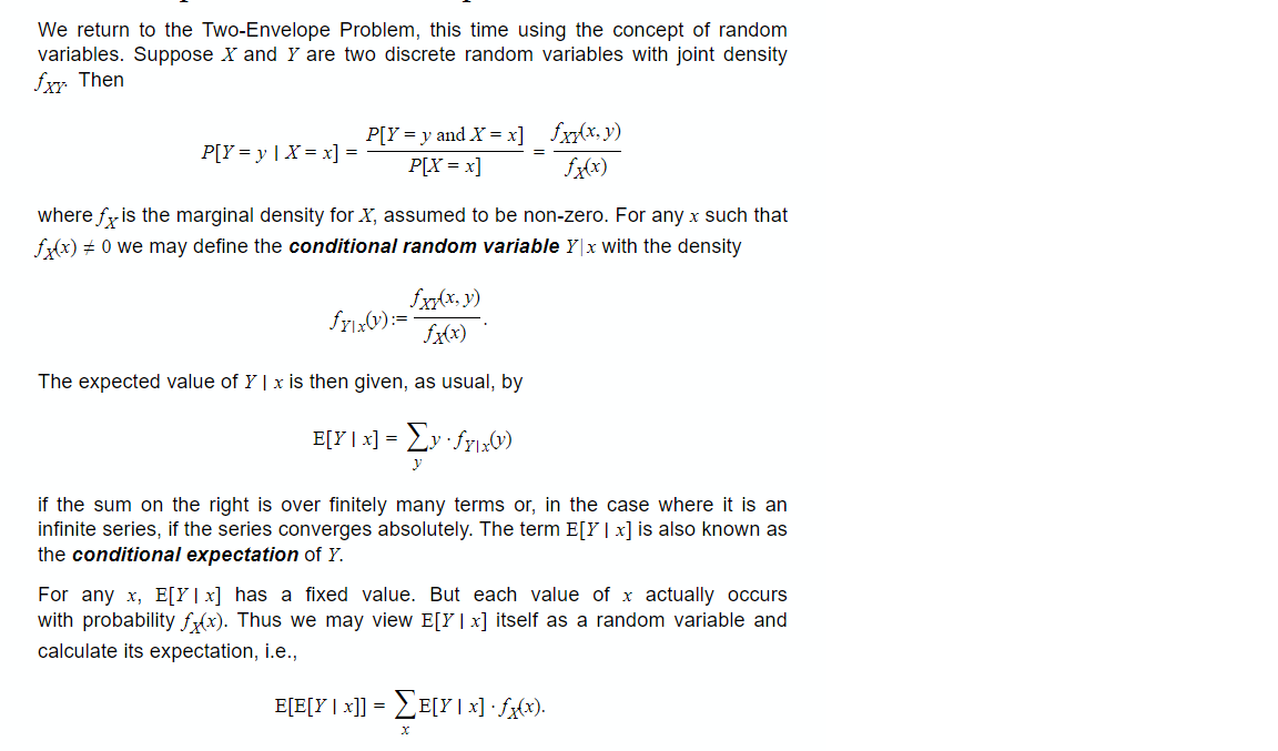 Solved We return to the Two-Envelope Problem, this time | Chegg.com