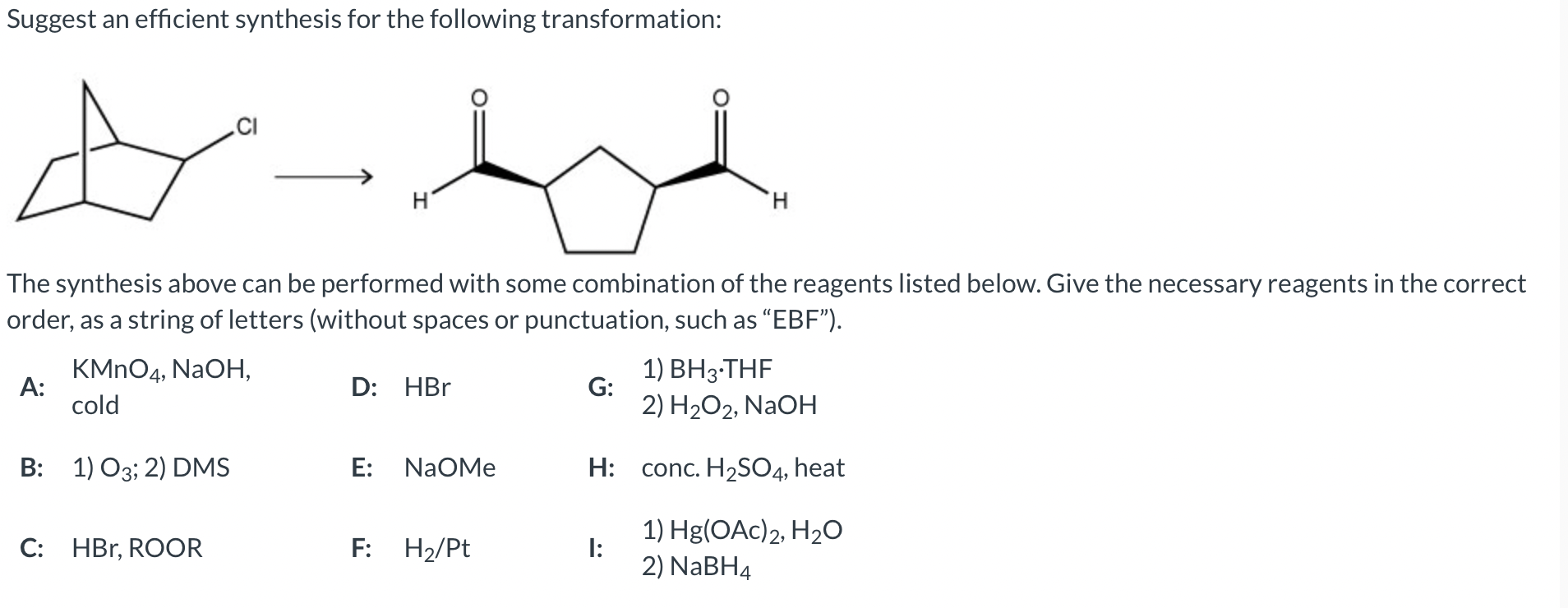 Solved Suggest an efficient synthesis for the following | Chegg.com