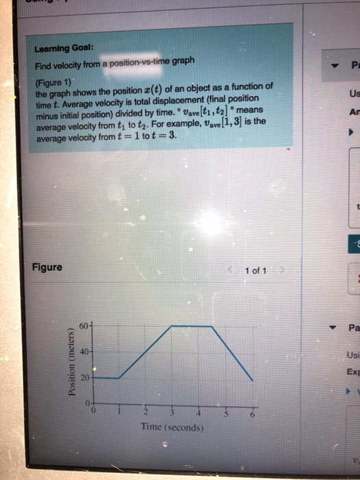 Solved Learning Goal: Find velocity from a position-vs-time | Chegg.com