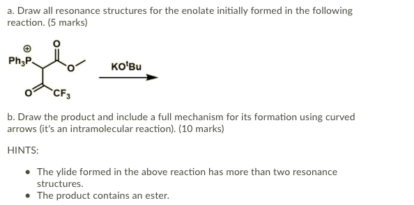 Solved a. Draw all resonance structures for the enolate | Chegg.com