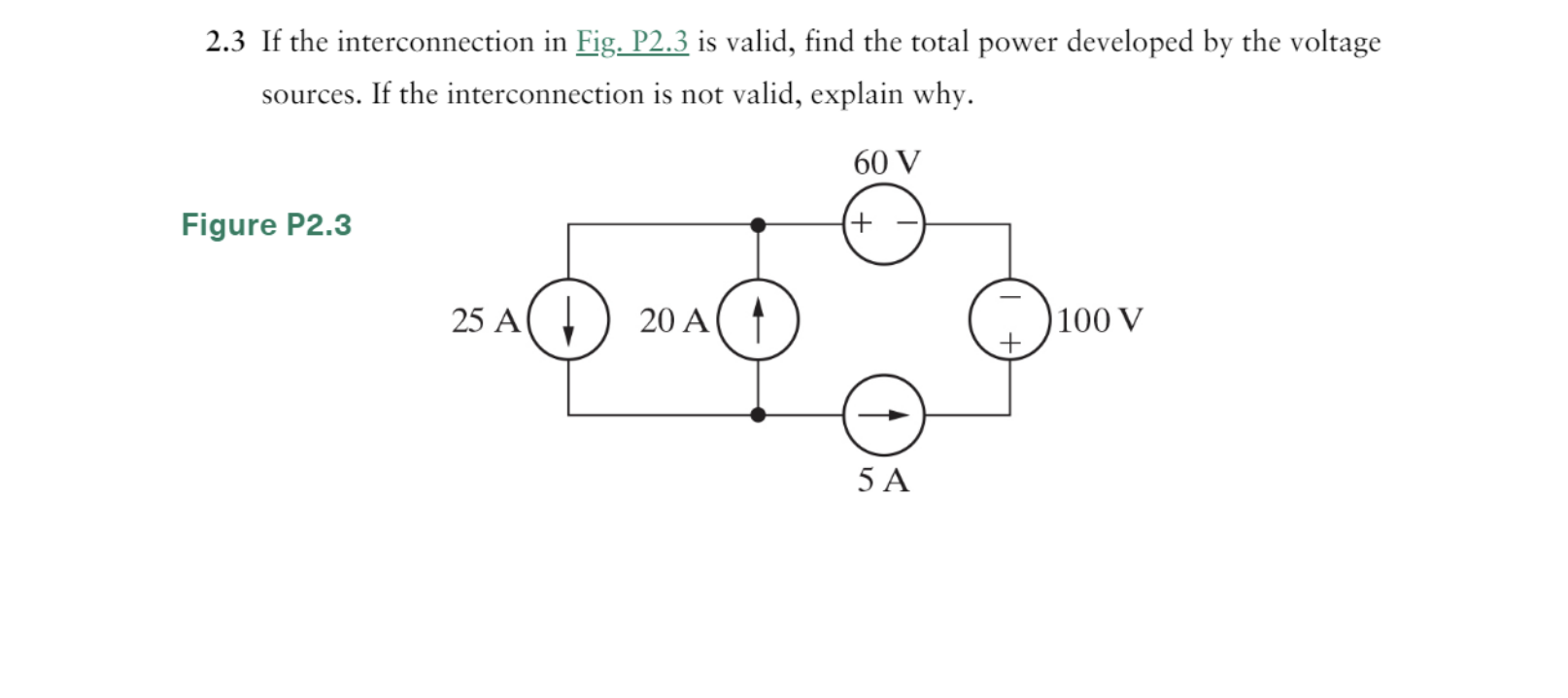 Solved Bonus Problem2.9 ﻿Find the total power developed in | Chegg.com