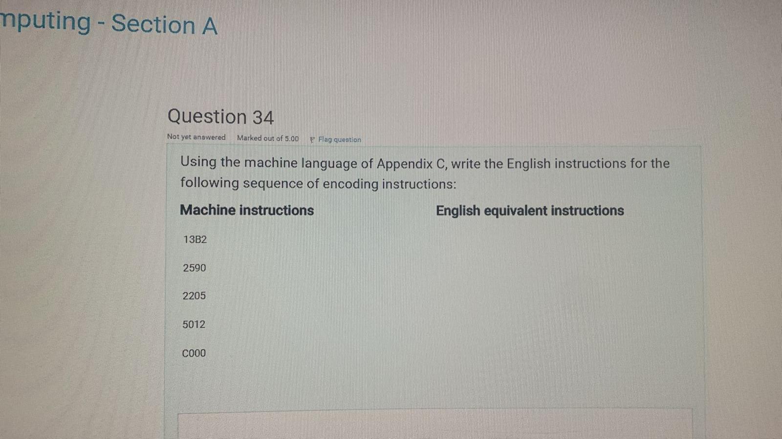 Using the machine language of Appendix C, write the | Chegg.com