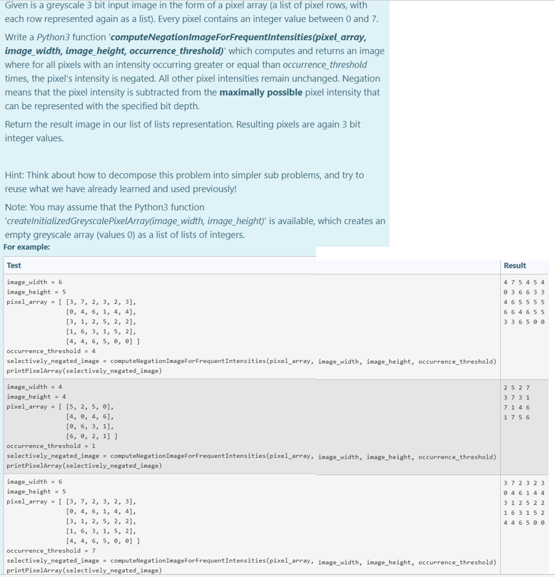 Solved Given is a greyscale 3 bit input image in the form of | Chegg.com