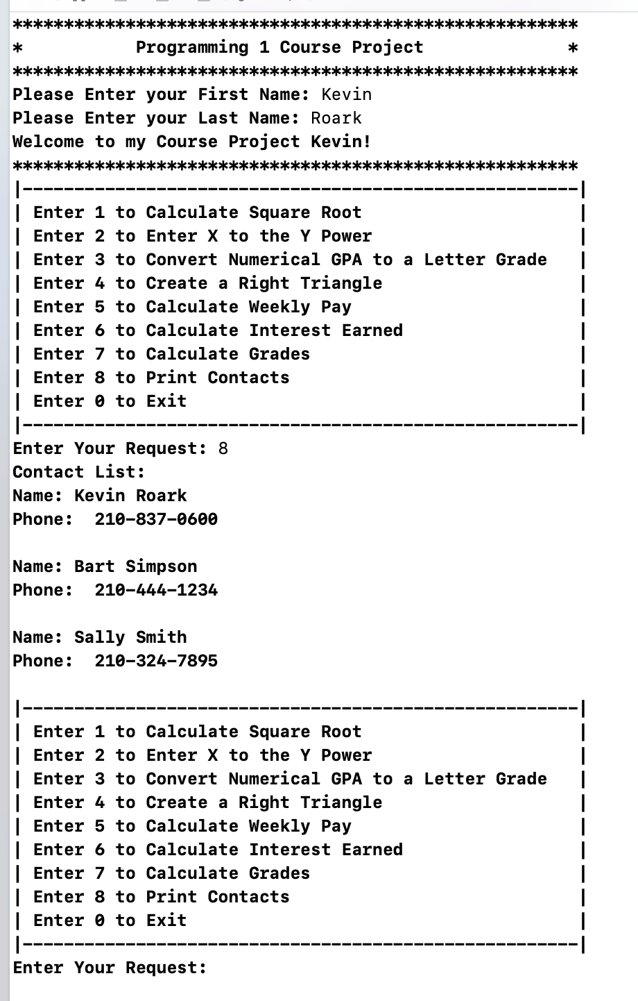 Solved Create in c++ a struct called “Contacts” with the | Chegg.com