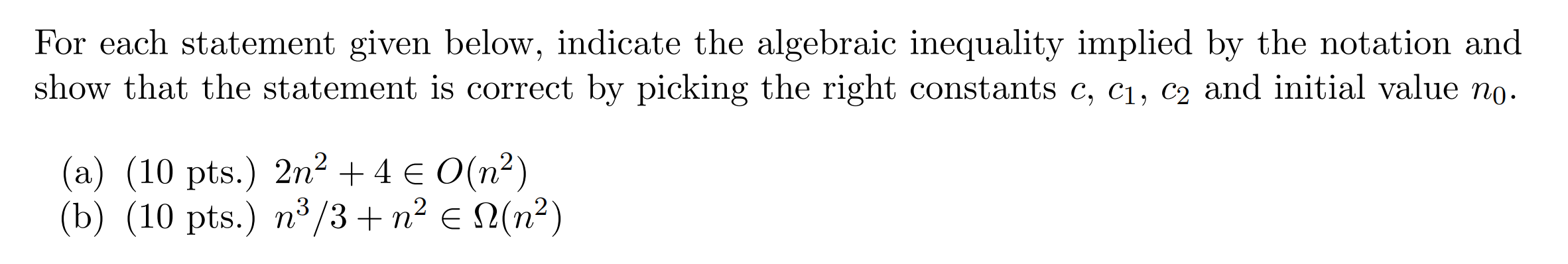 Solved For each statement given below, indicate the | Chegg.com