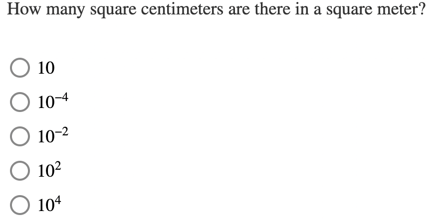 Solved How many square centimeters are there in a square | Chegg.com
