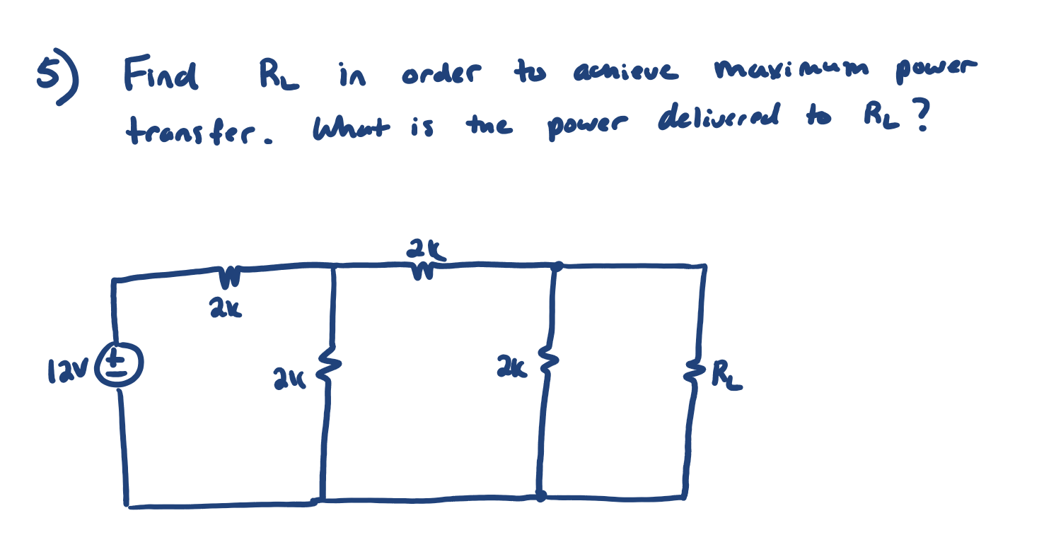 Solved 5 мии Find RL in order to achieve maximum power | Chegg.com