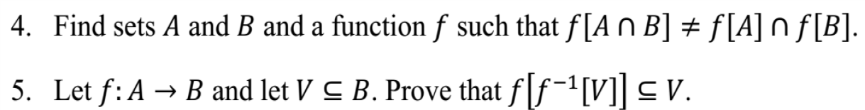 Solved 4. Find sets A and B and a function f such that | Chegg.com