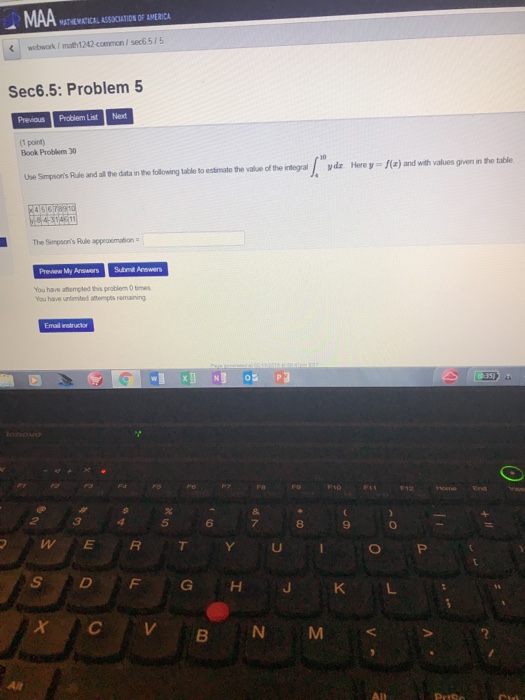 Solved RICA MATHEMATICA, ASSOCIATION OF webwork/math 1242 | Chegg.com