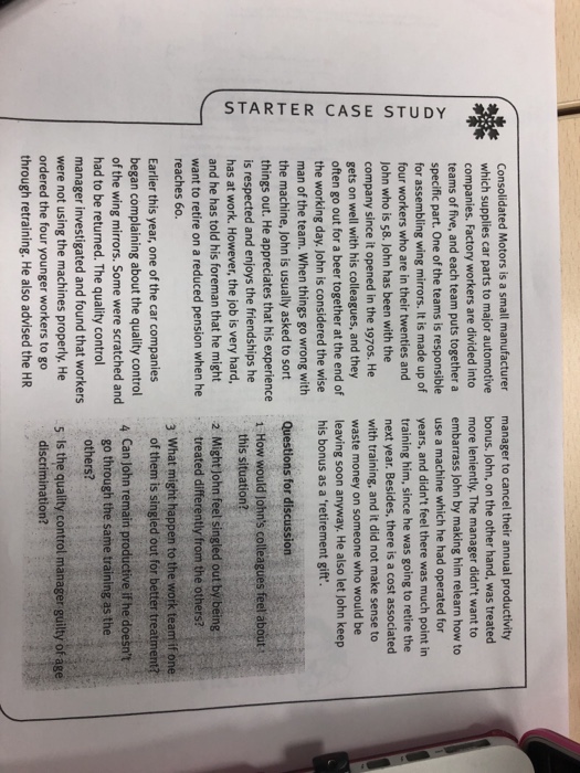 Solved STARTER CASE STUDY | Chegg.com