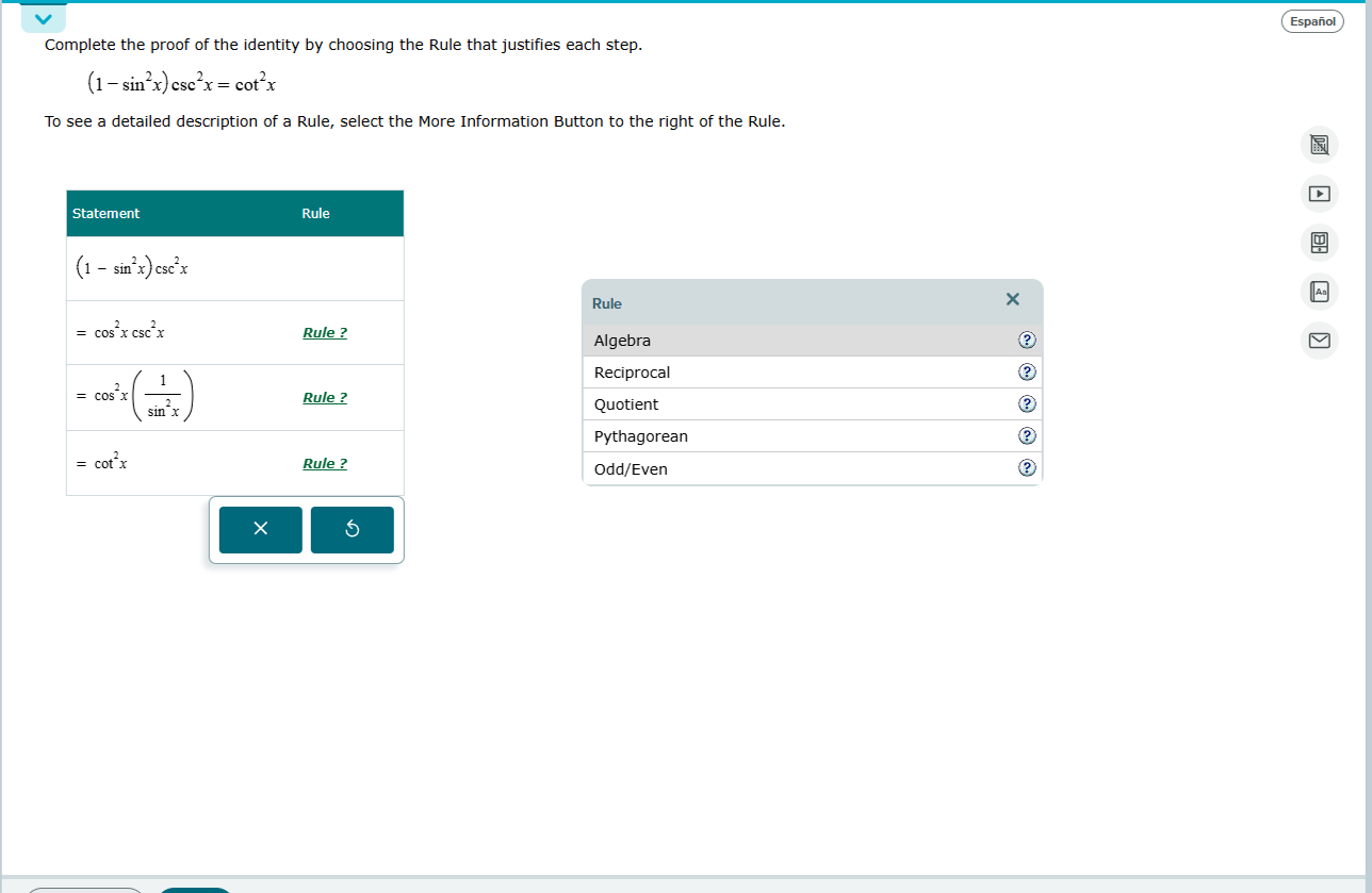 Solved Complete the proof of ﻿the identity by ﻿choosing the | Chegg.com