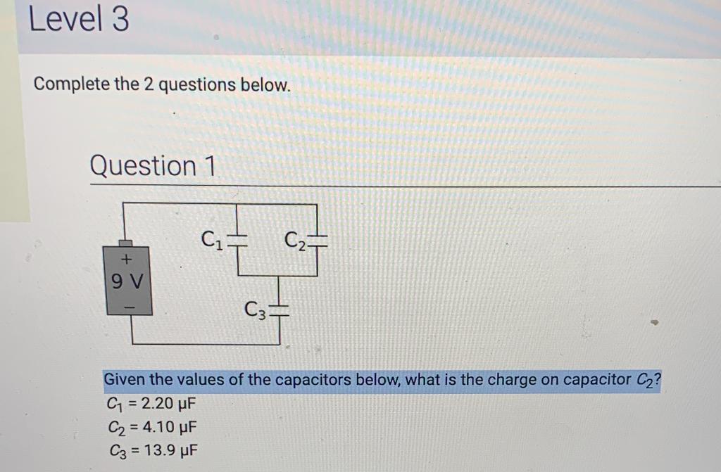 Solved Given the values of the capacitors below, what is the | Chegg.com