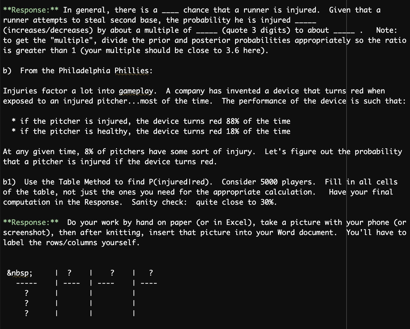 Solved * Fill in the row totals first (very last column). If | Chegg.com
