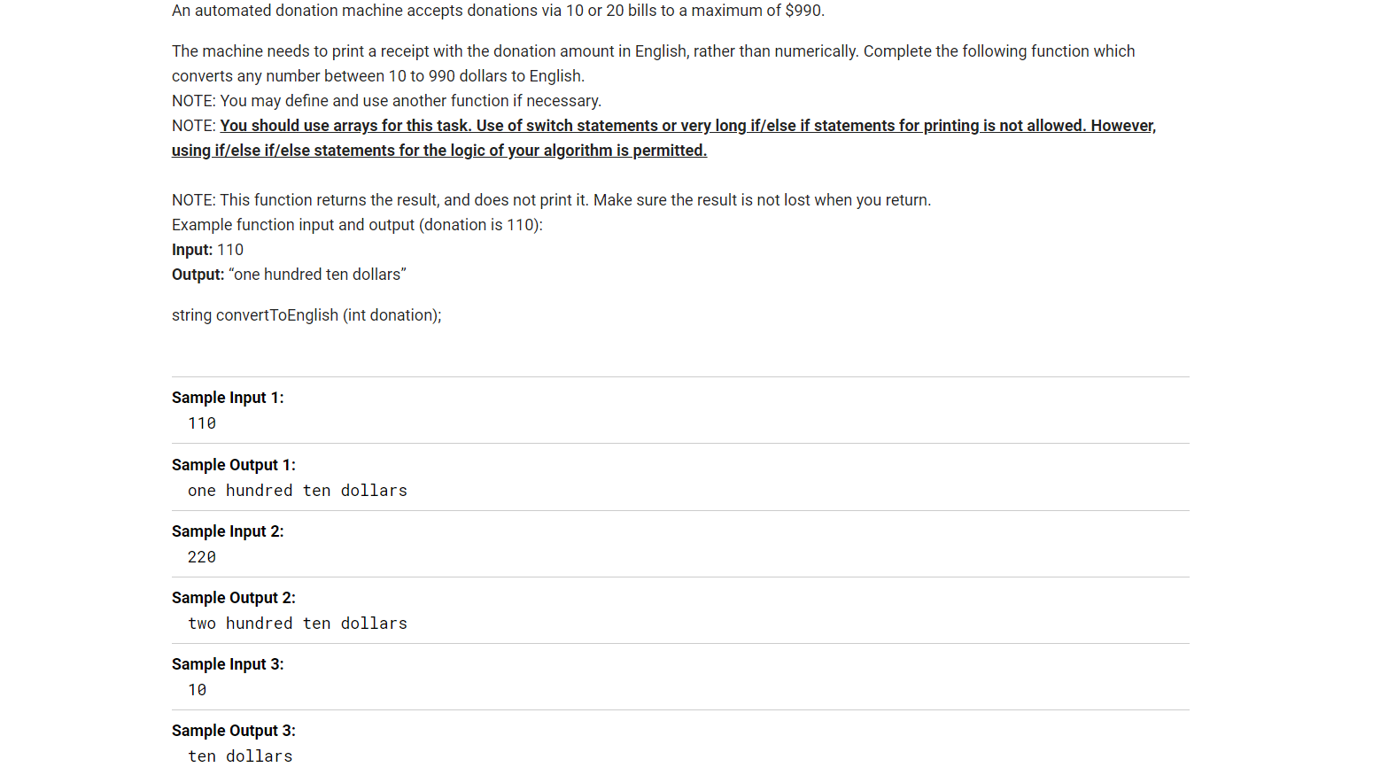 Solved An automated donation machine accepts donations via | Chegg.com