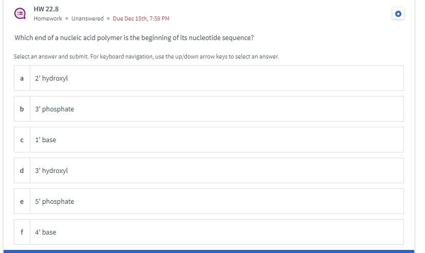 Solved HW 22.8 Homework - Unanswered - Due Dec 15th, 7:59 PM | Chegg.com