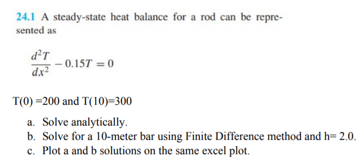 Solved T(0) =200 and T(10)=300 a. Solve analytically. b. | Chegg.com